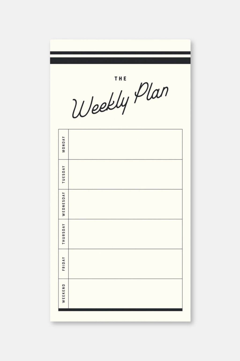 Retro Weekly Plan Notepad